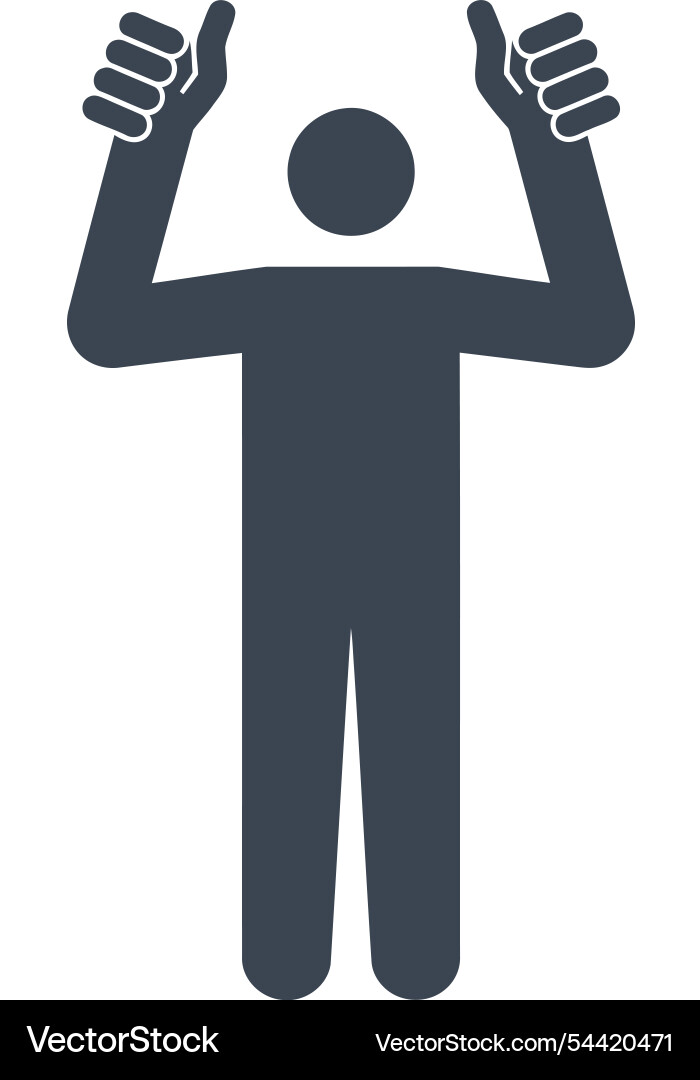 Double thumbs up icon Royalty Free Vector Image