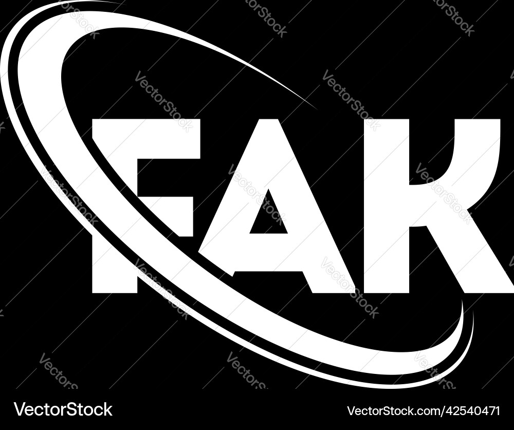 Fak logo letter design Royalty Free Vector Image