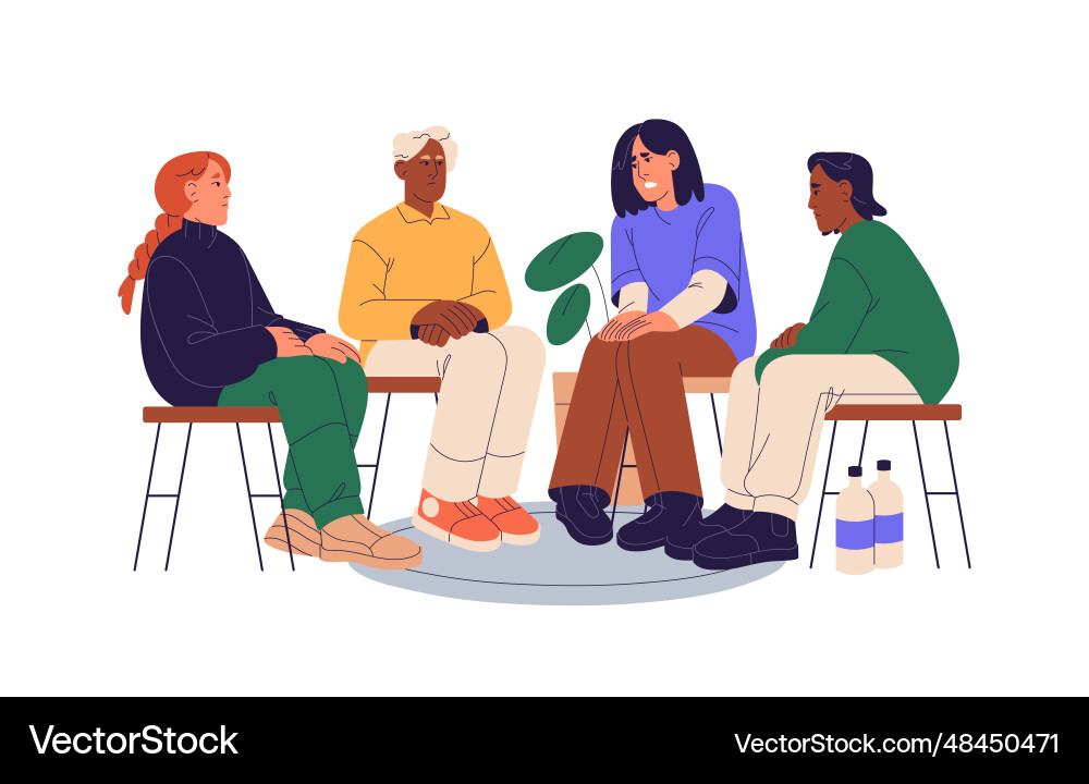 Group therapy psychotherapy psychology session Vector Image