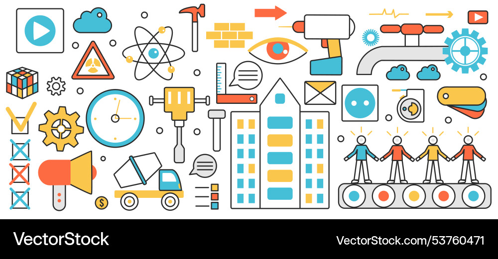 Industry and construction site technology Vector Image
