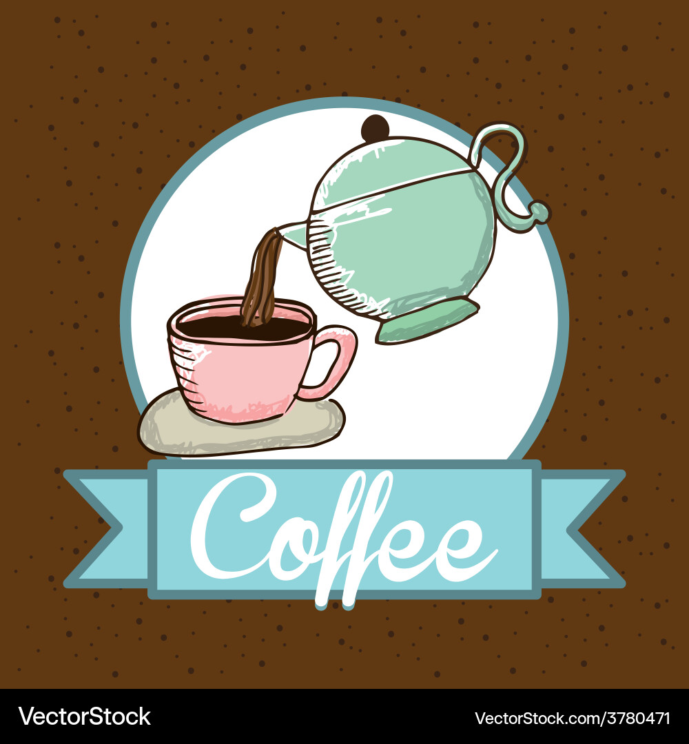 Köstlicher Kaffee Lizenzfreies Vektorbild - VectorStock