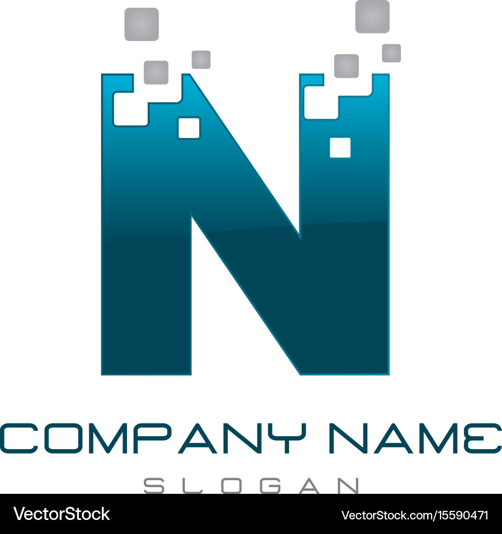 Modern letter n Royalty Free Vector Image - VectorStock