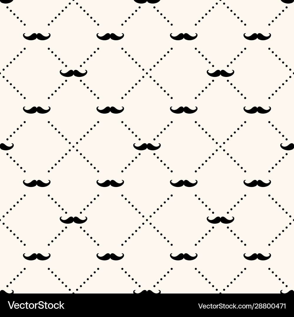 Retro Mustache Pattern Royalty Free Vector Image