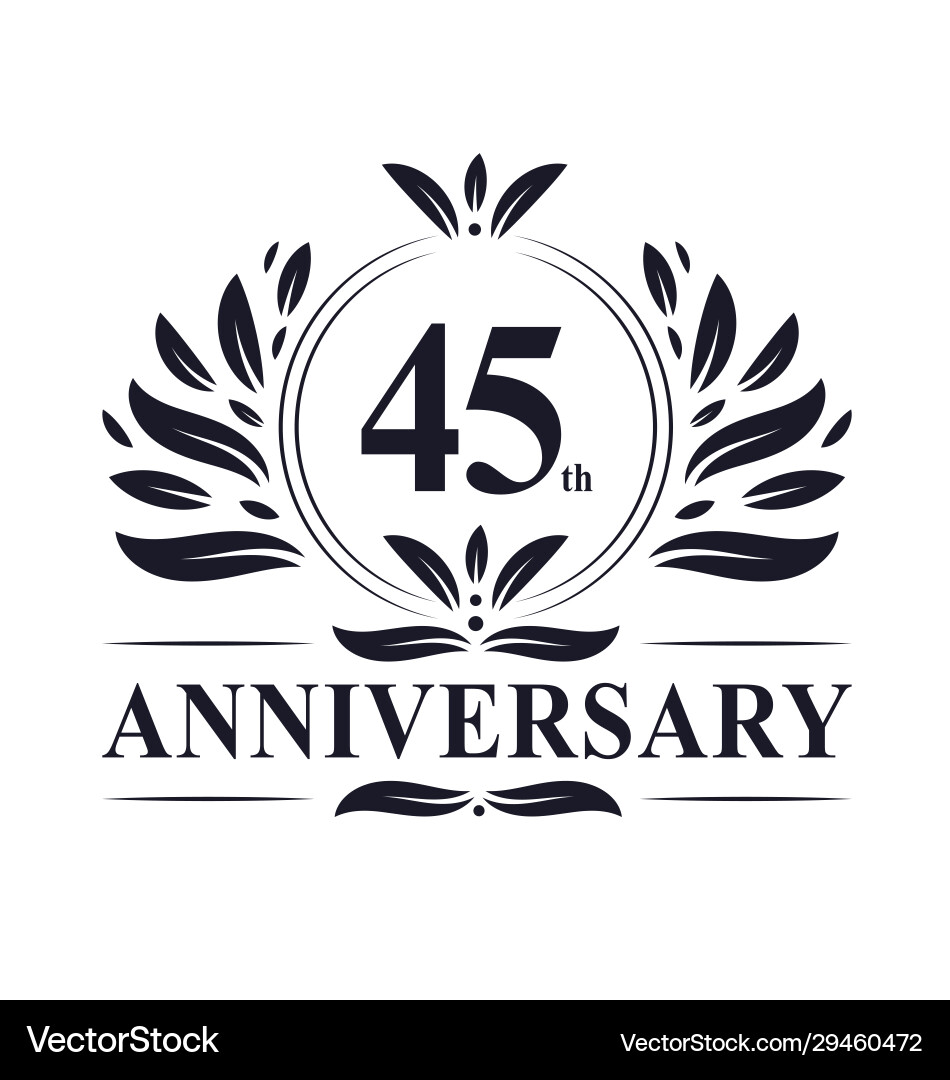 45th anniversary logo 45 years celebration Vector Image