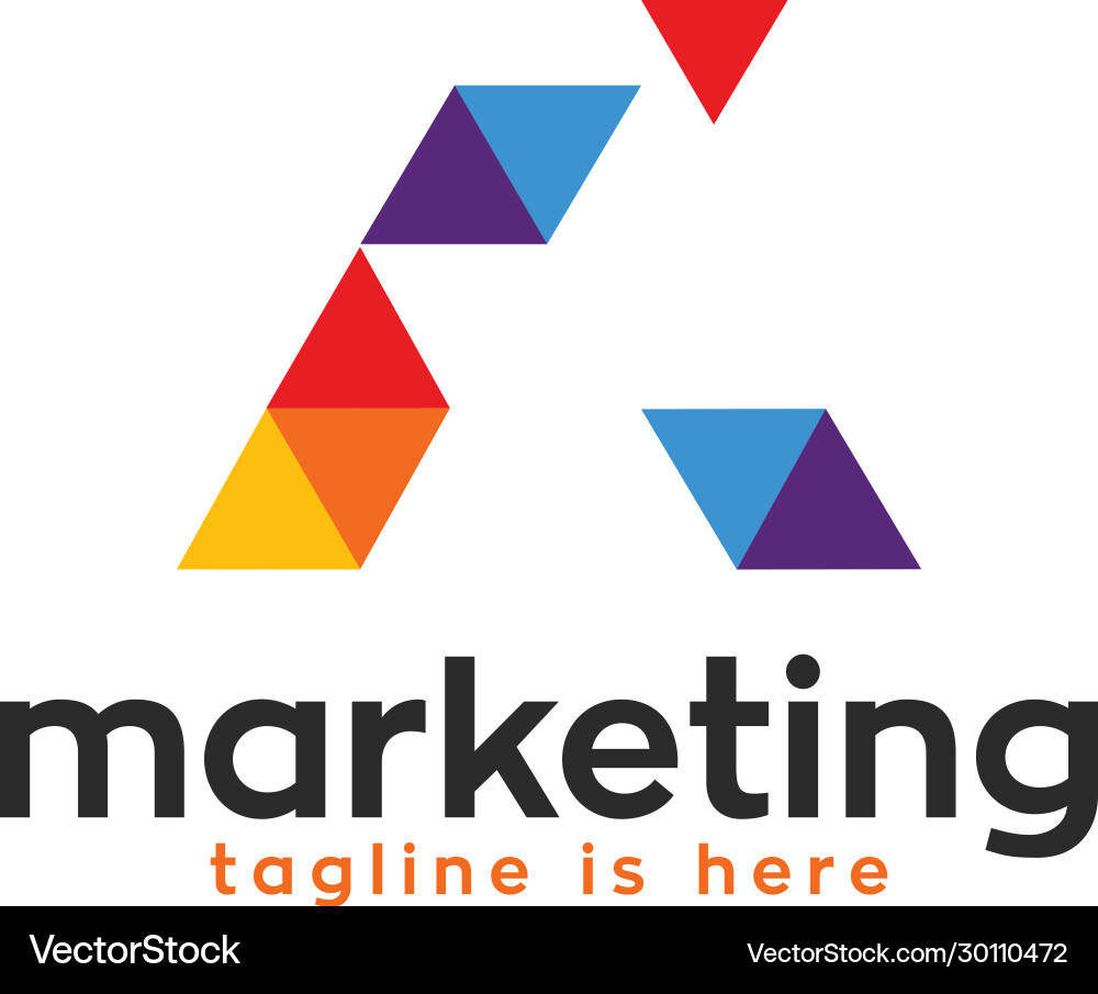 A online marketing logo Royalty Free Vector Image