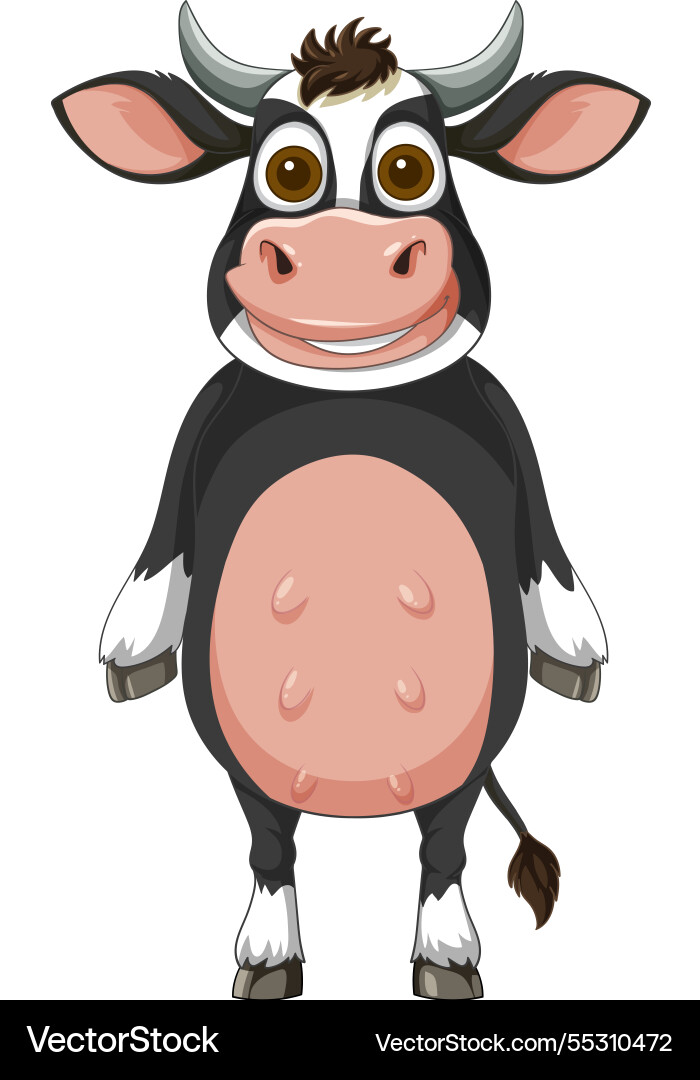 Adorable cow with big eyes and friendly expression