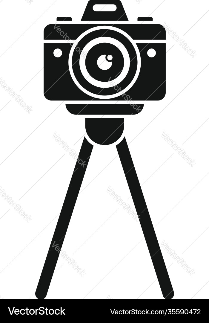Camera stand icon simple style Royalty Free Vector Image