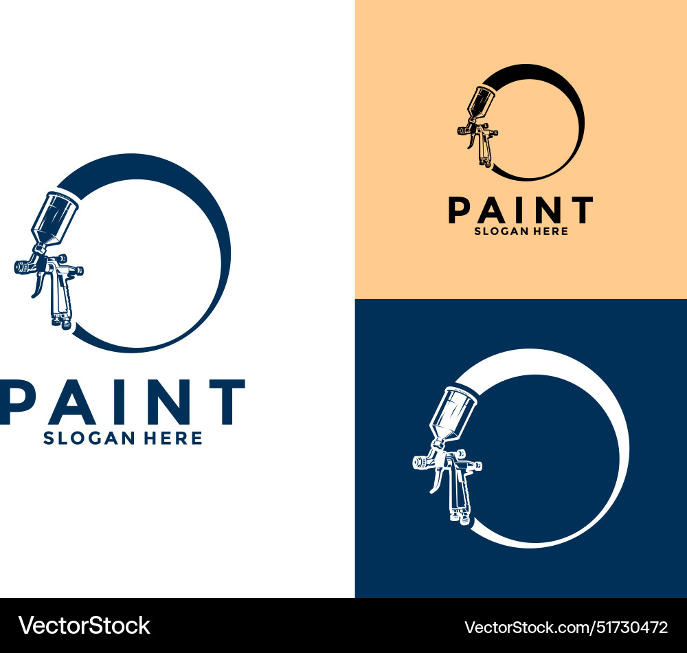 Creative auto paint logo car painting design Vector Image
