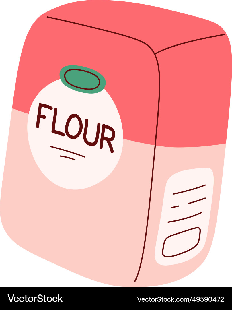 Flour cooking product Royalty Free Vector Image