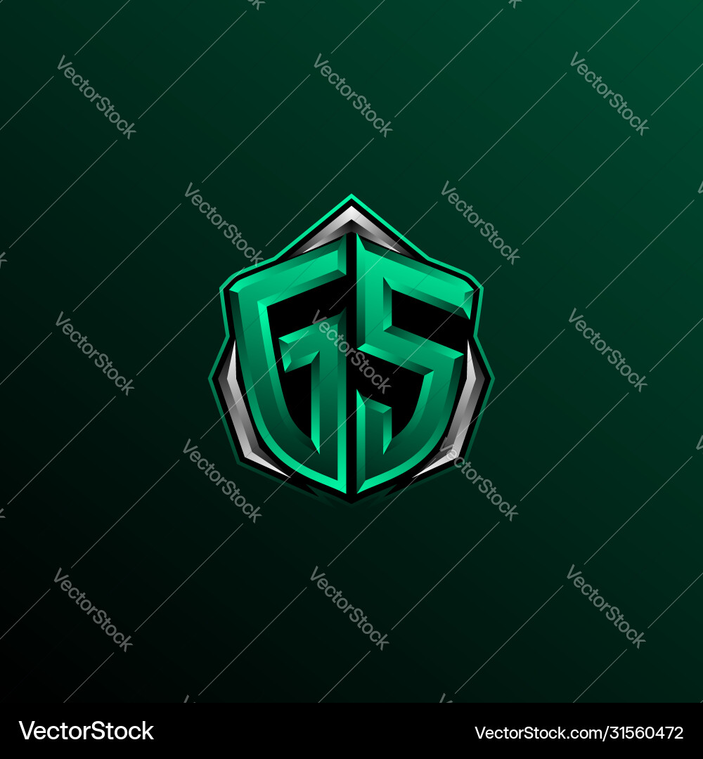 Initial gs logo design Royalty Free Vector Image
