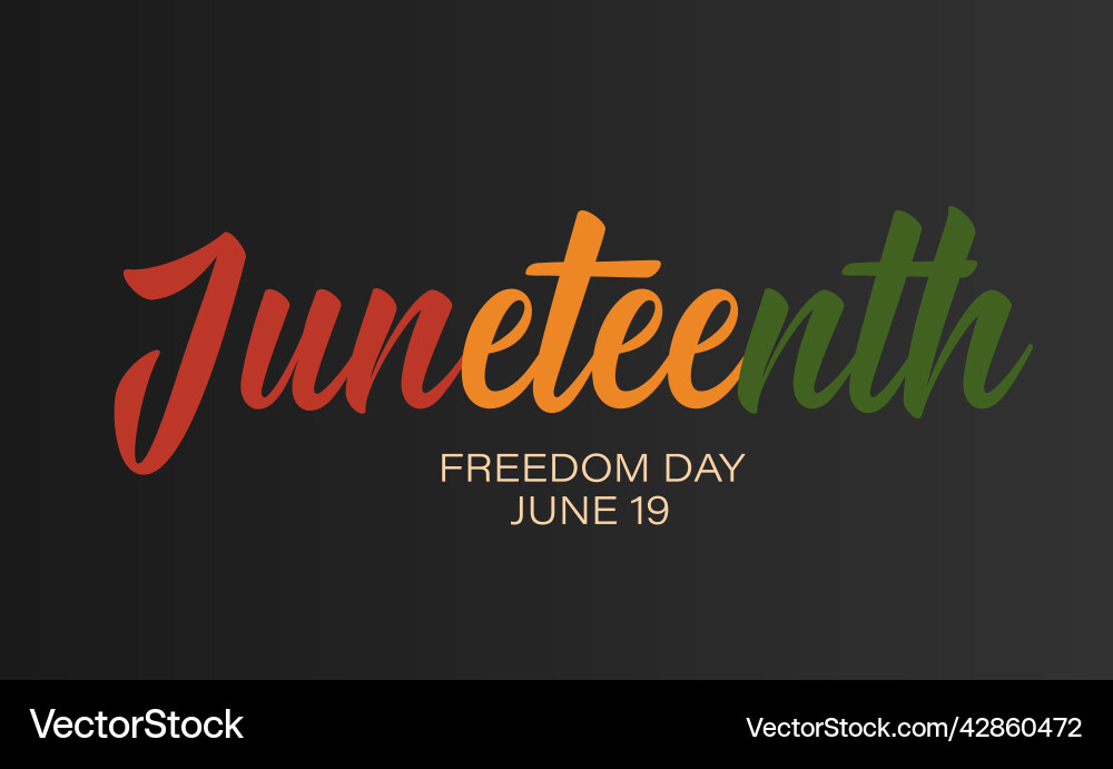 Minimalist juneteenth horizontal banner design Vector Image