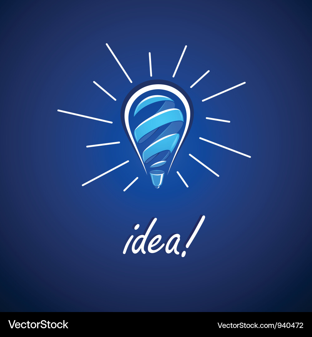 Modern Light Bulb Concept Royalty Free Vector Image