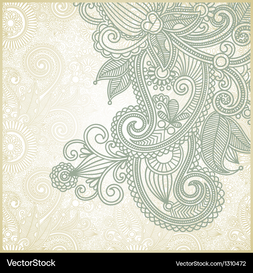 Ornate card announcement Royalty Free Vector Image
