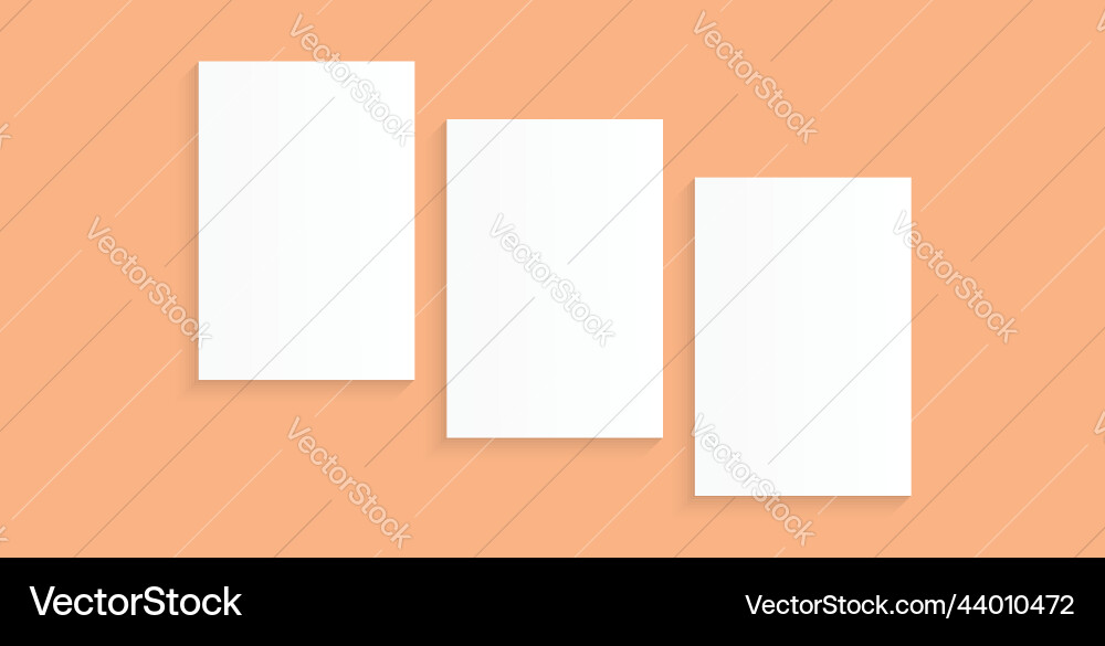 Realistic paper pages mockup business Royalty Free Vector