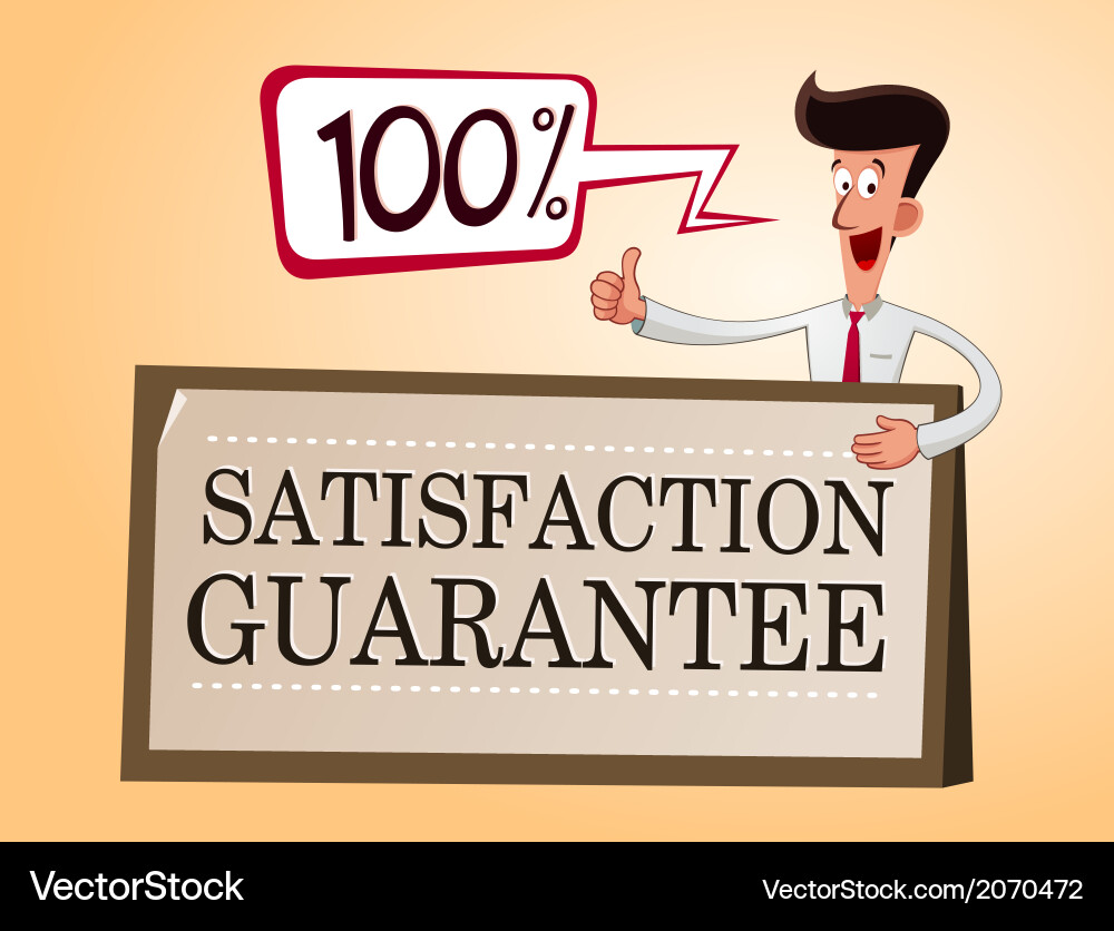 Salesman Promise - Satisfaction Guarantee Vector Image