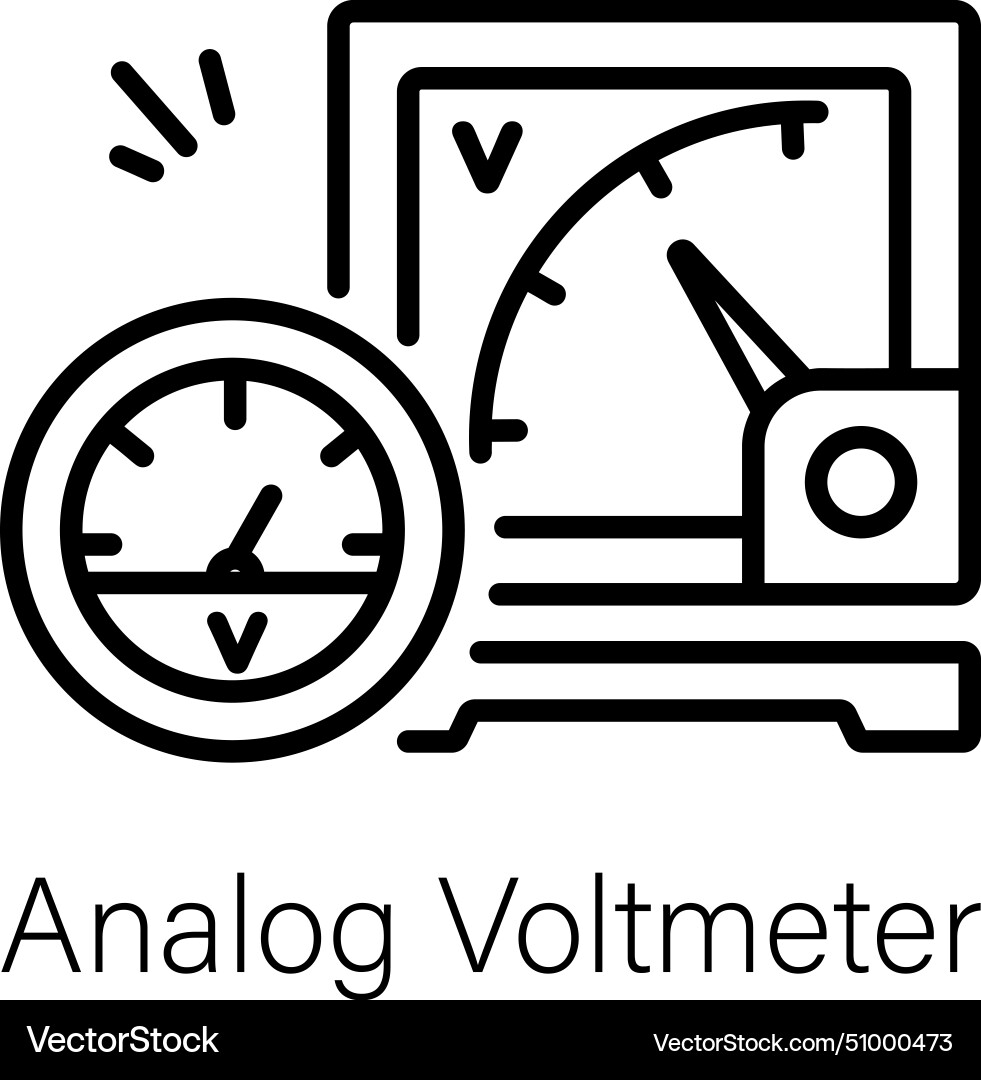 Analog voltmeter Royalty Free Vector Image - VectorStock