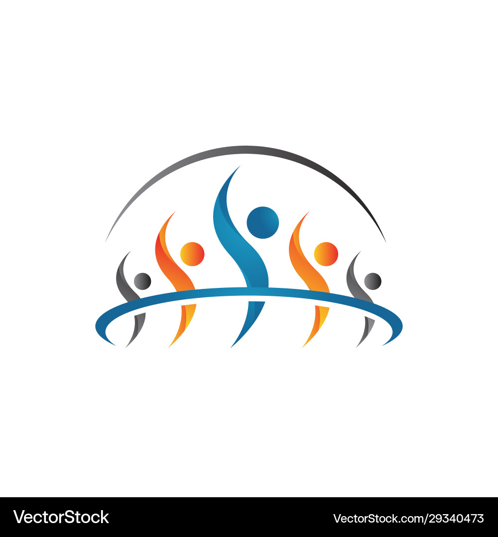 Community Unity Logo Royalty Free Vector Image