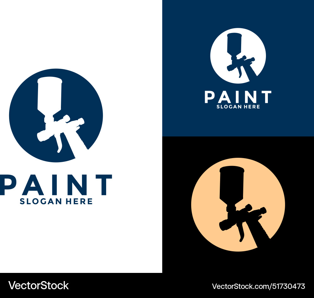 Creative auto paint logo car painting logo design Vector Image