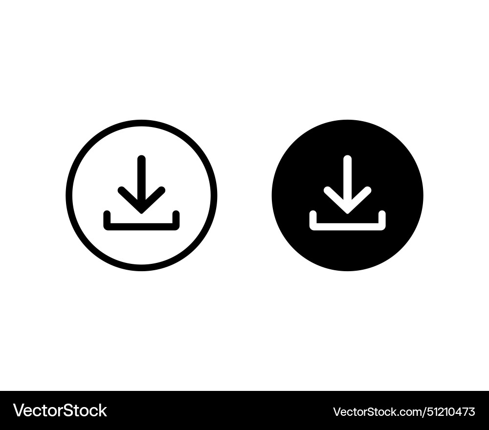 Download icon set or symbol Royalty Free Vector Image