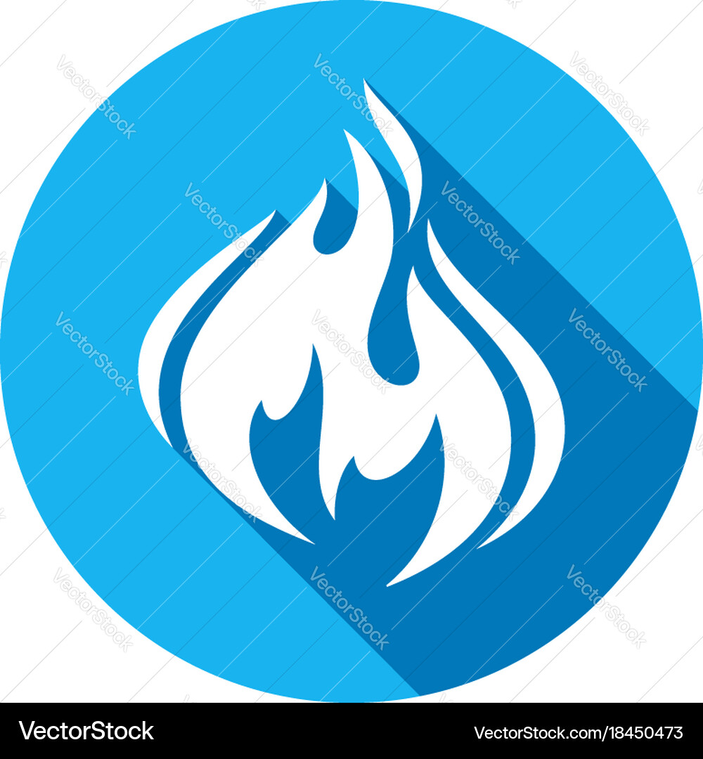 Fire bonfire flame circle shape Royalty Free Vector Image