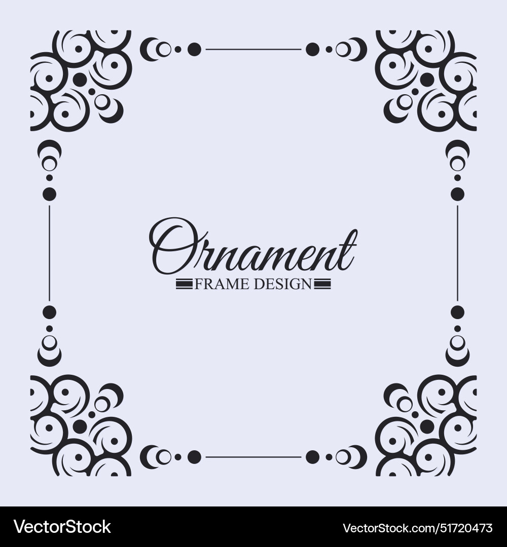 Flat decorative frame design background Royalty Free Vector
