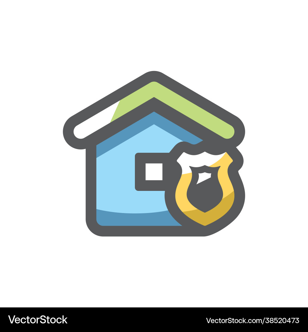 House arrest home prison icon cartoon Royalty Free Vector