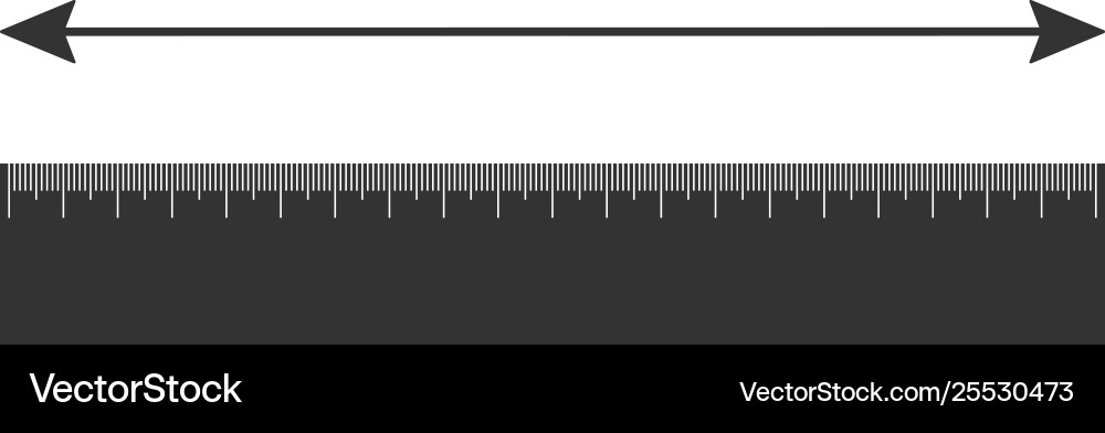 Measuring height and length icon isolated Vector Image