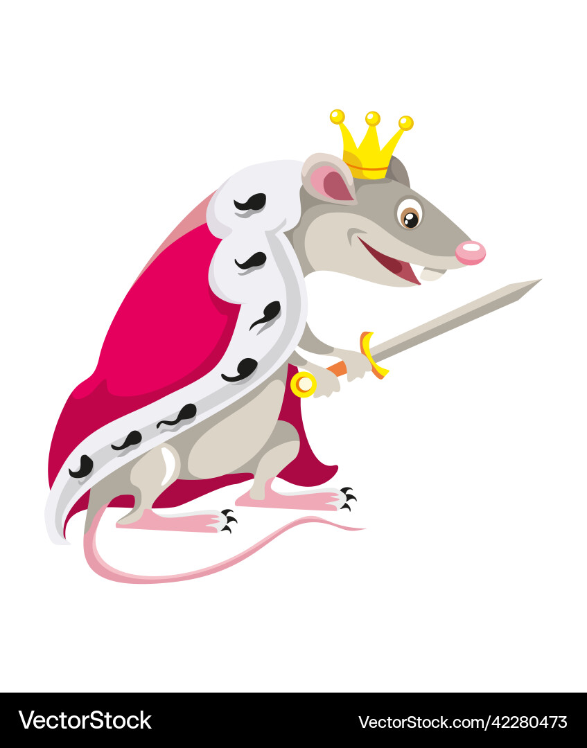 Mouse king on christmas eve story about Royalty Free Vector