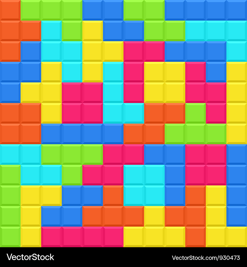 Multicolored blocks seamless background pattern Vector Image