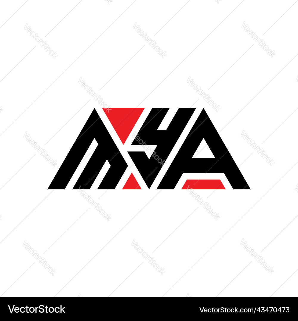 Mya triangle letter logo design Royalty Free Vector Image