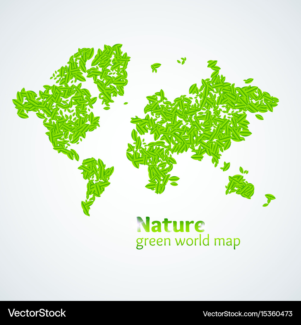 Nature green map Royalty Free Vector Image - VectorStock
