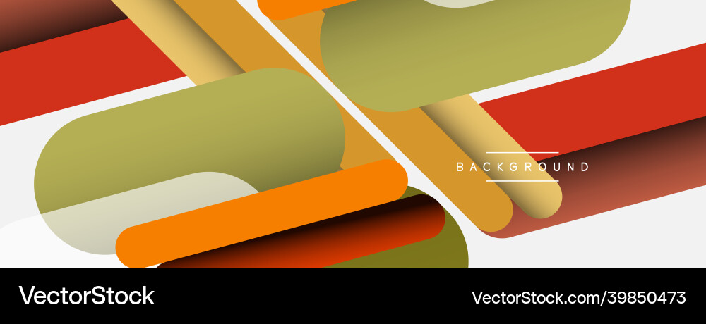 Overlapping round shapes and lines background Vector Image