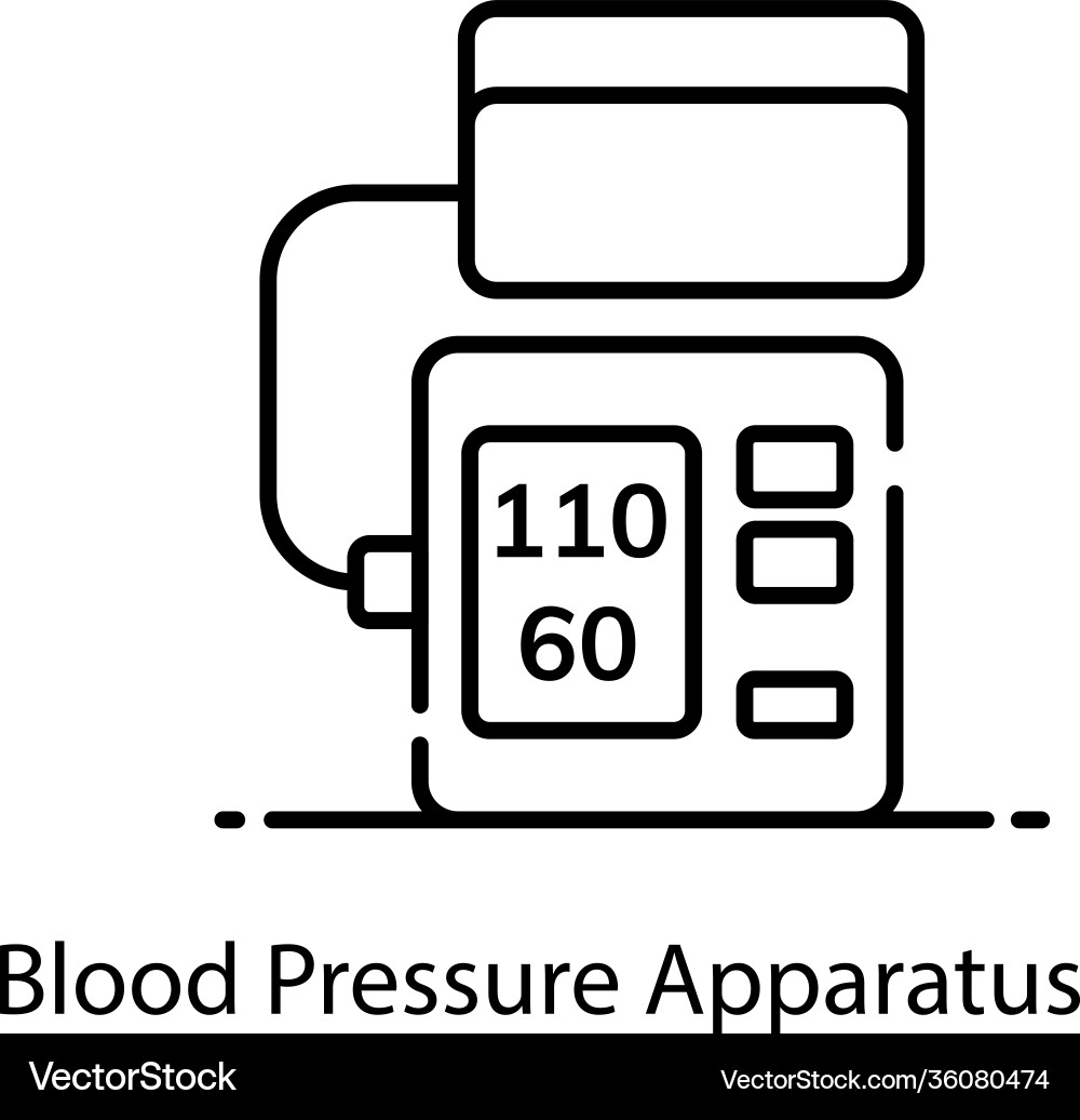 Blood pressure apparatus Royalty Free Vector Image