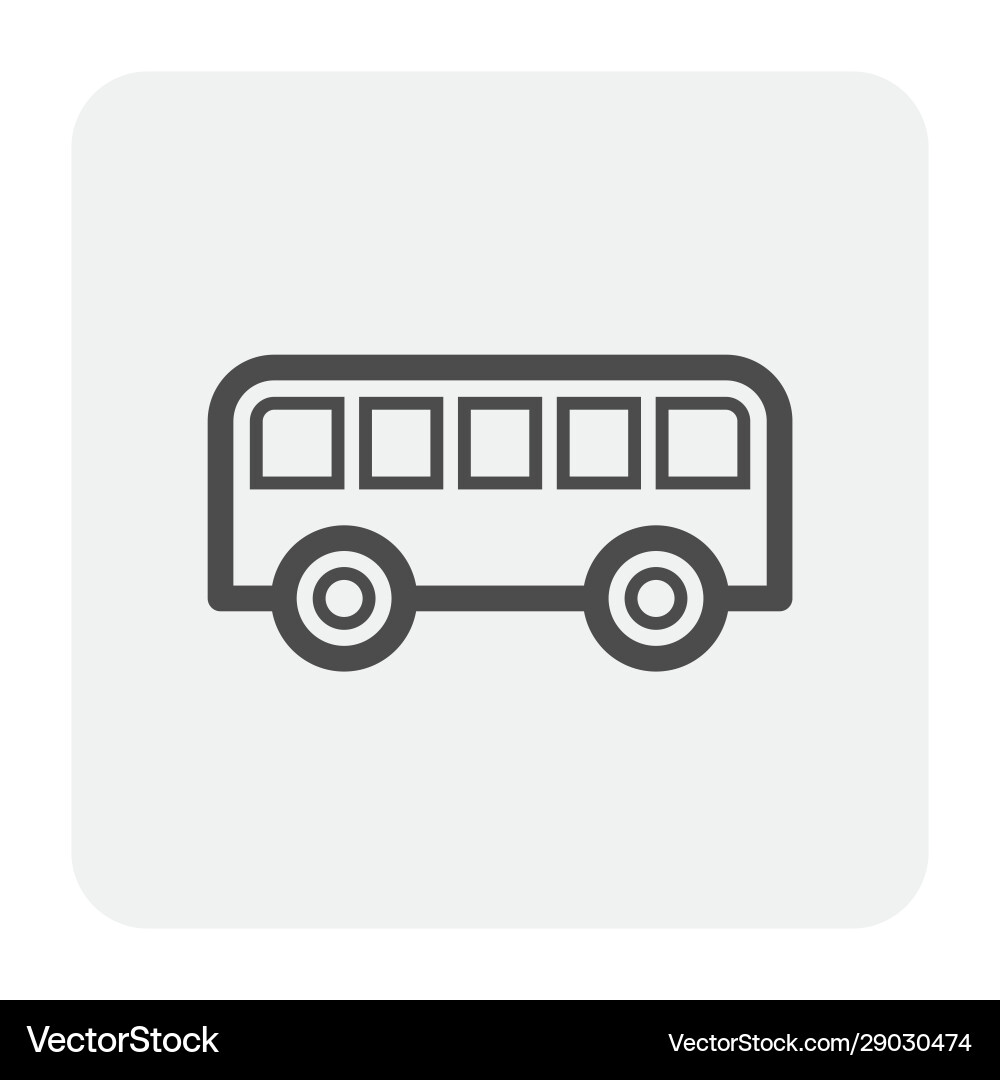 Bus icon black Royalty Free Vector Image - VectorStock
