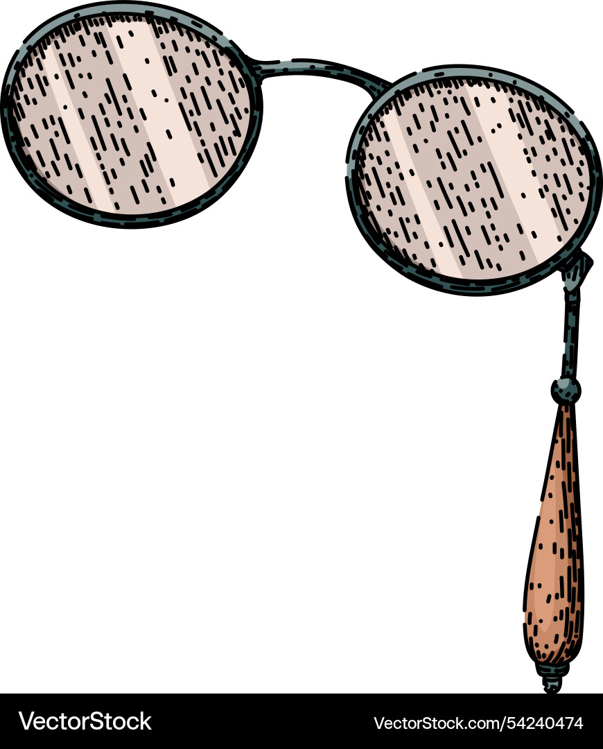 Classic spectacles sketch hand drawn Royalty Free Vector