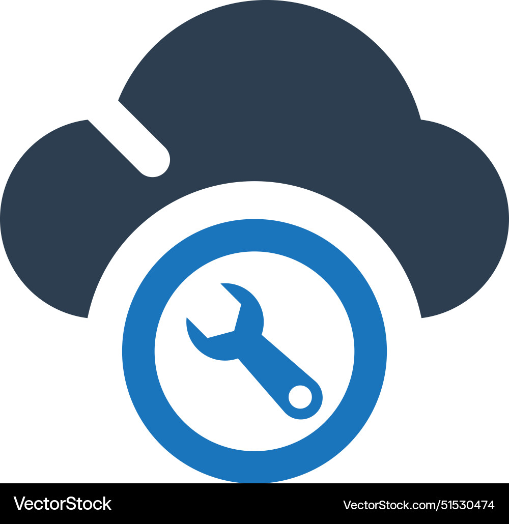 Cloud repair icon Royalty Free Vector Image - VectorStock