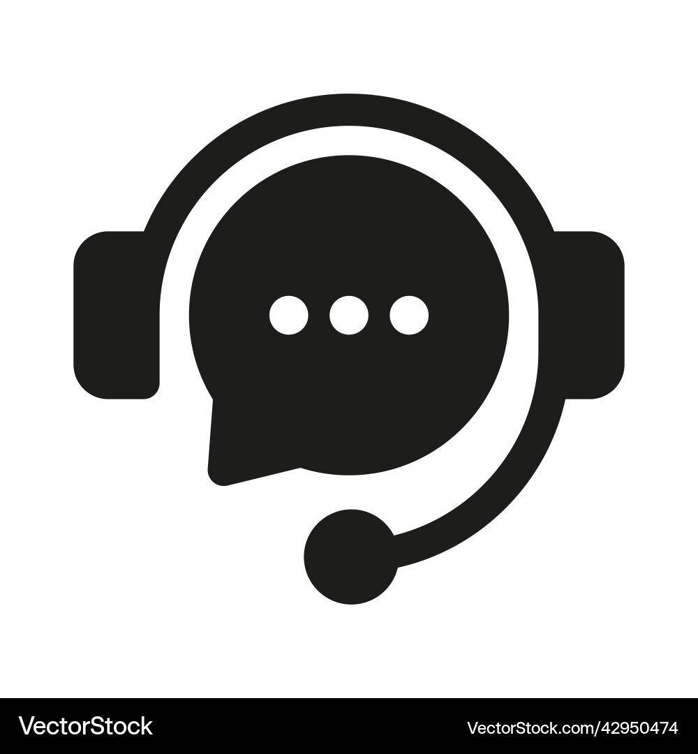 Customer support helpdesk or technician help logo Vector Image