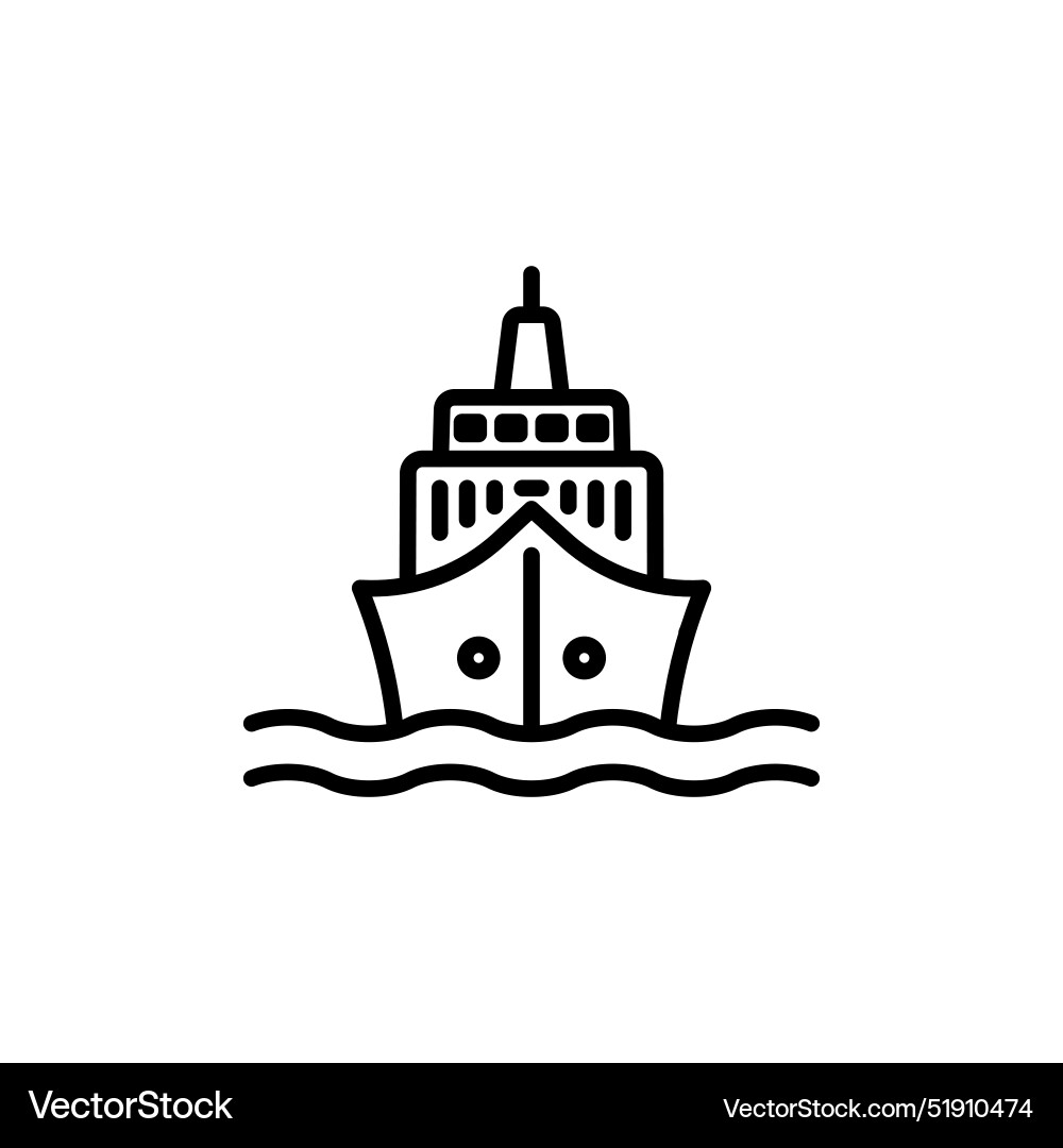 Maritime ship icon for nautical themes Royalty Free Vector