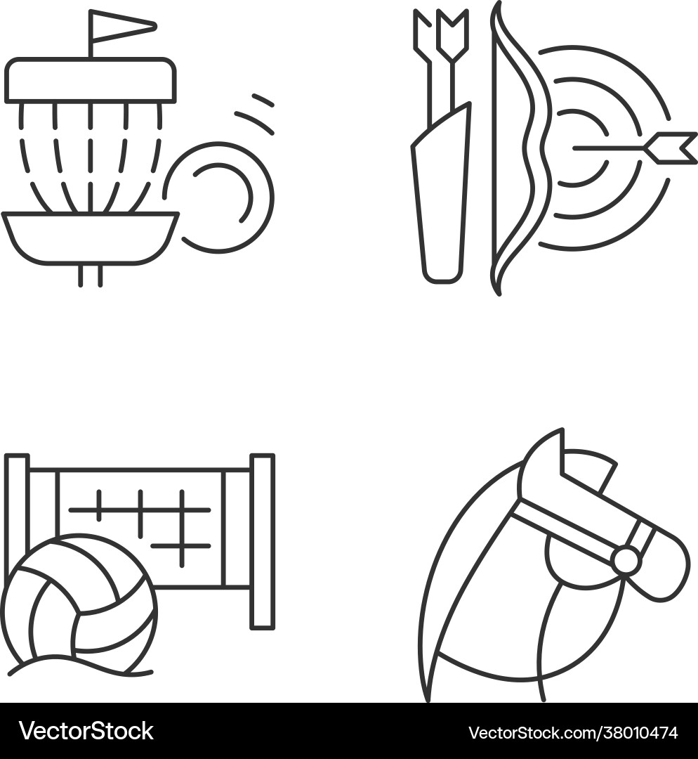 Outdoor Summer Camp Icons Royalty Free Vector Image