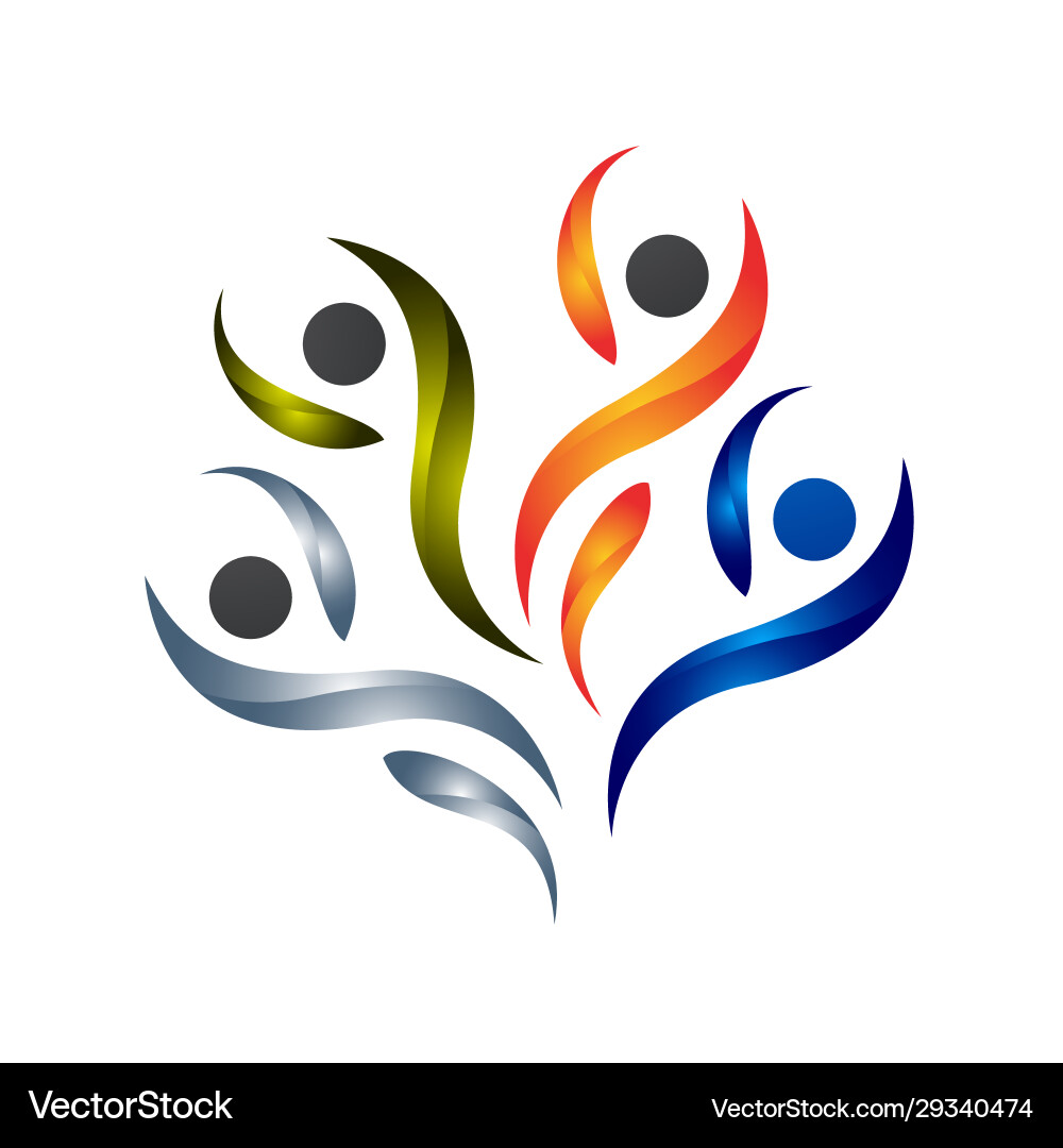 Unity & Togetherness Logo Royalty Free Vector Image