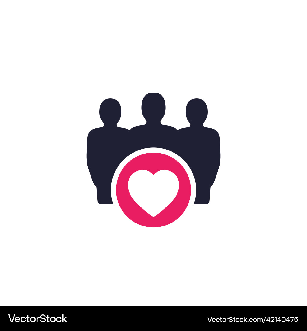 Community icon on white Royalty Free Vector Image