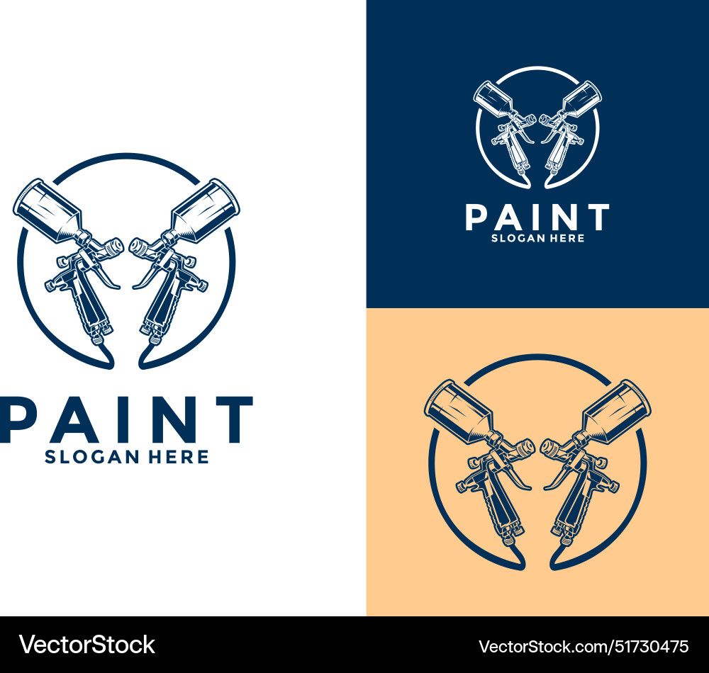 Creative auto paint logo car painting design Vector Image