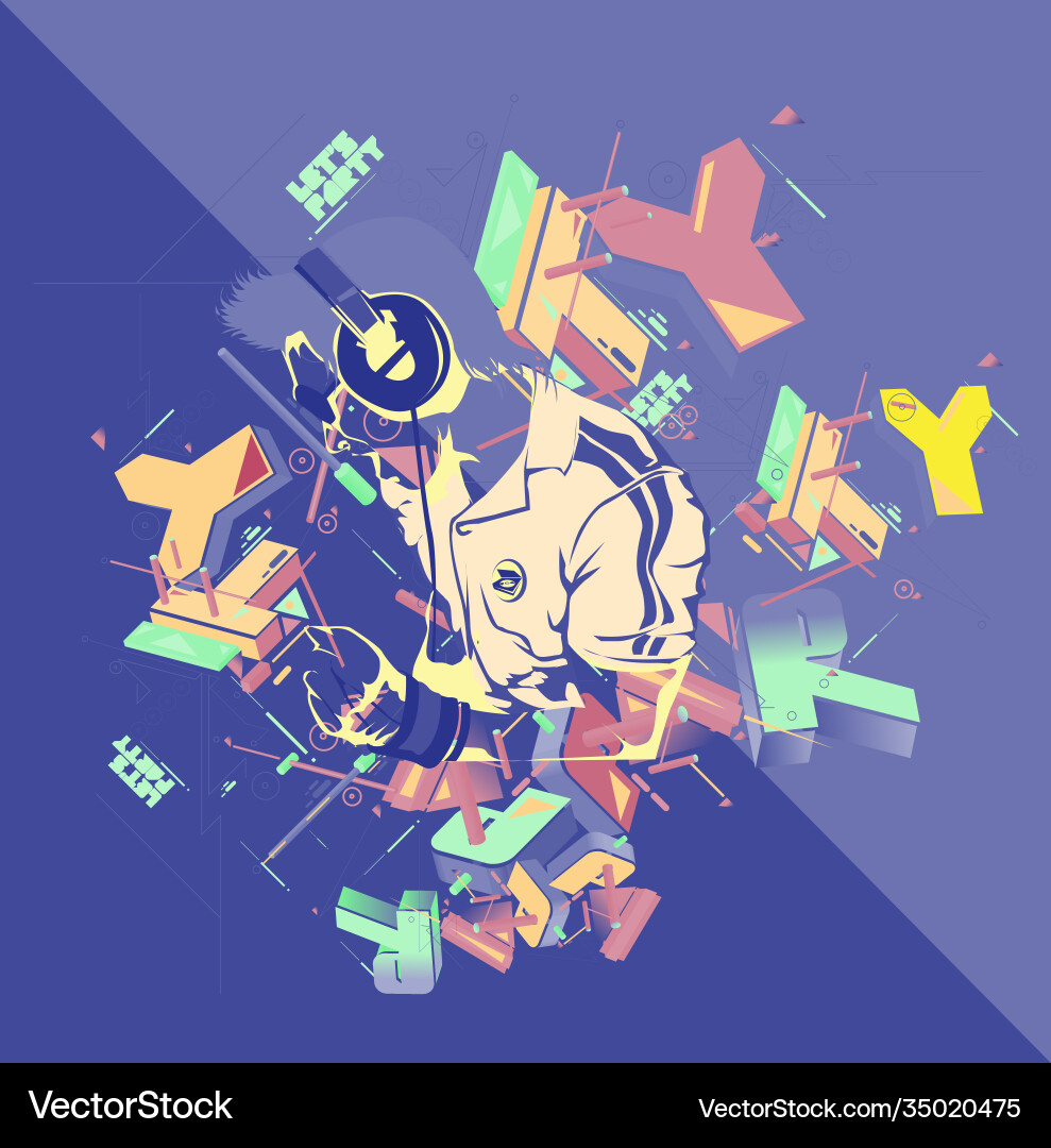 Dj party music Royalty Free Vector Image - VectorStock