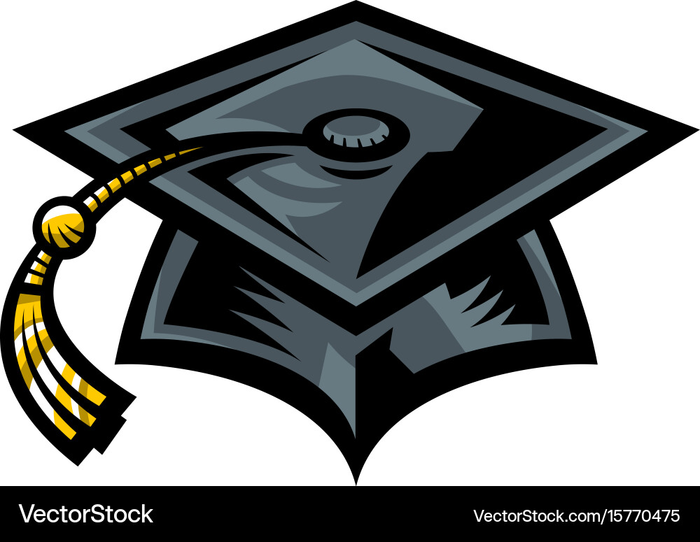 Graduation cap Royalty Free Vector Image - VectorStock