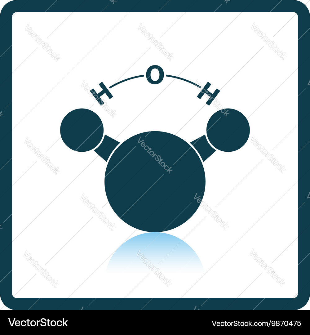 Icon of chemical molecule water Royalty Free Vector Image