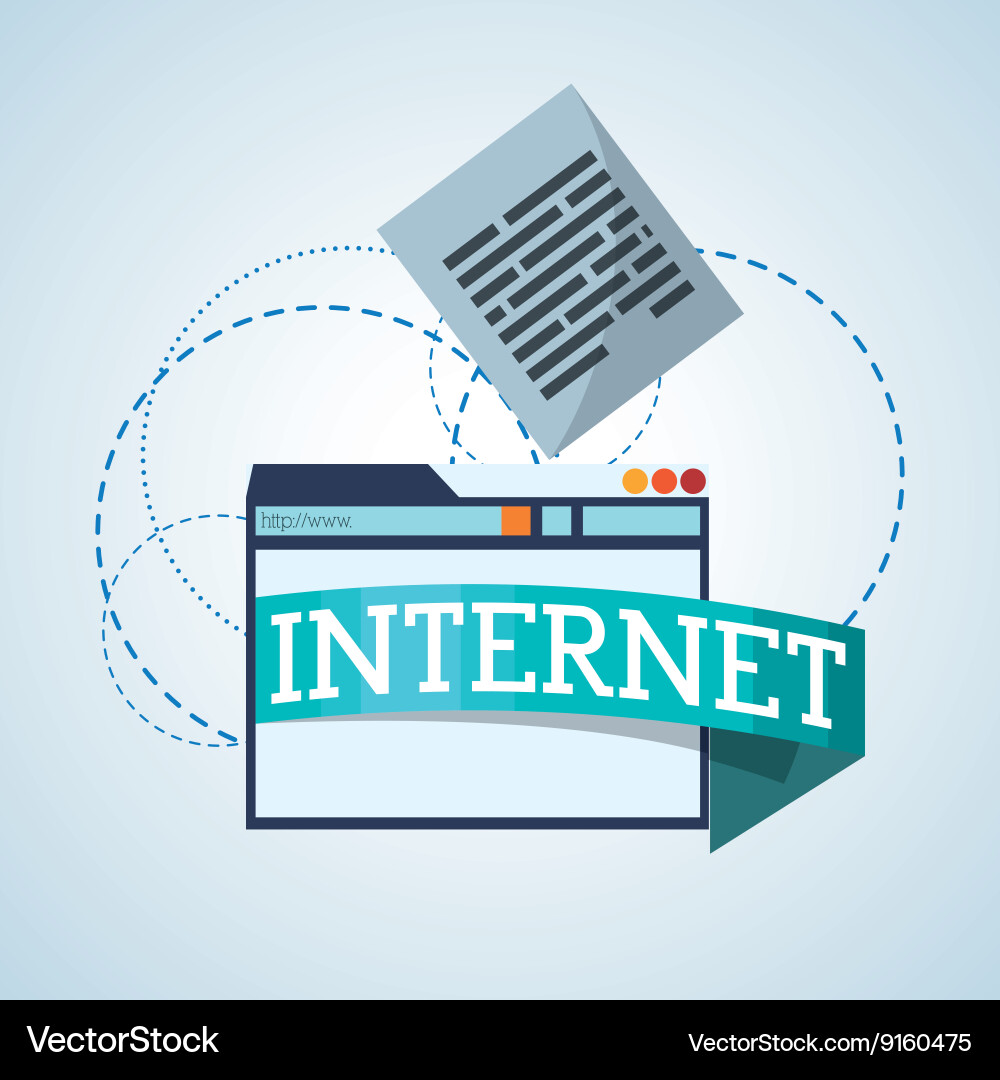 Internet design online icon colorful Royalty Free Vector