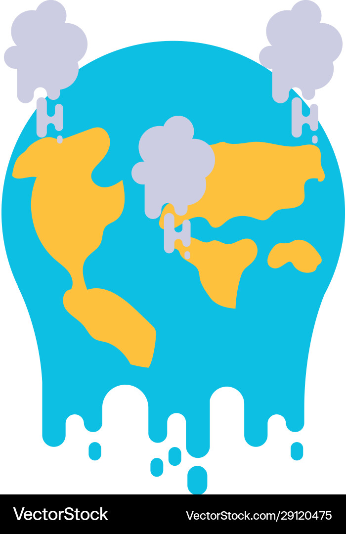 Isolated world melted design Royalty Free Vector Image