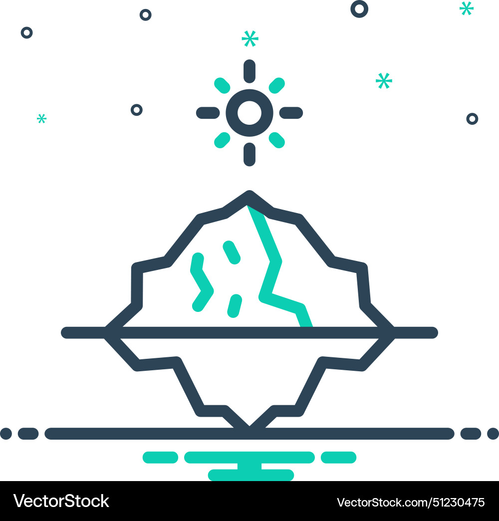 Melting ice Royalty Free Vector Image - VectorStock