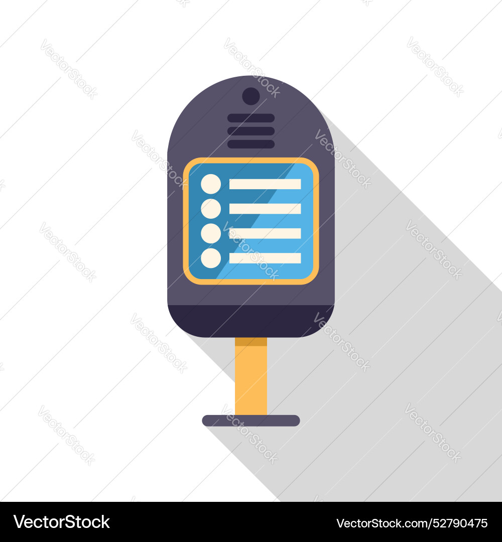Modern interactive information kiosk displaying Vector Image Modern interactive information kiosk displaying Vector Image