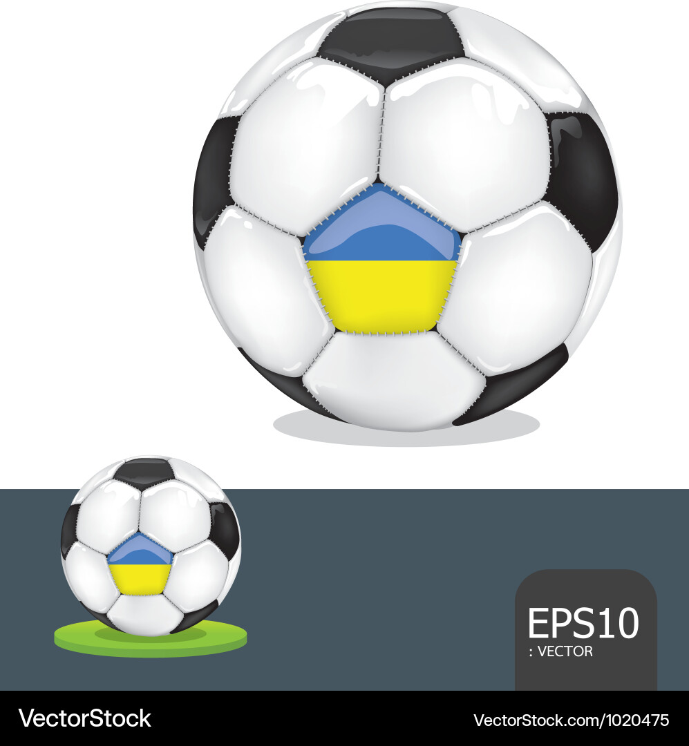 Soccer ball ukraine Royalty Free Vector Image - VectorStock